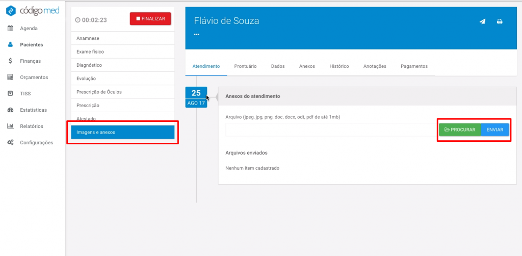 Anexando arquivos no prontuário - CódigoMed